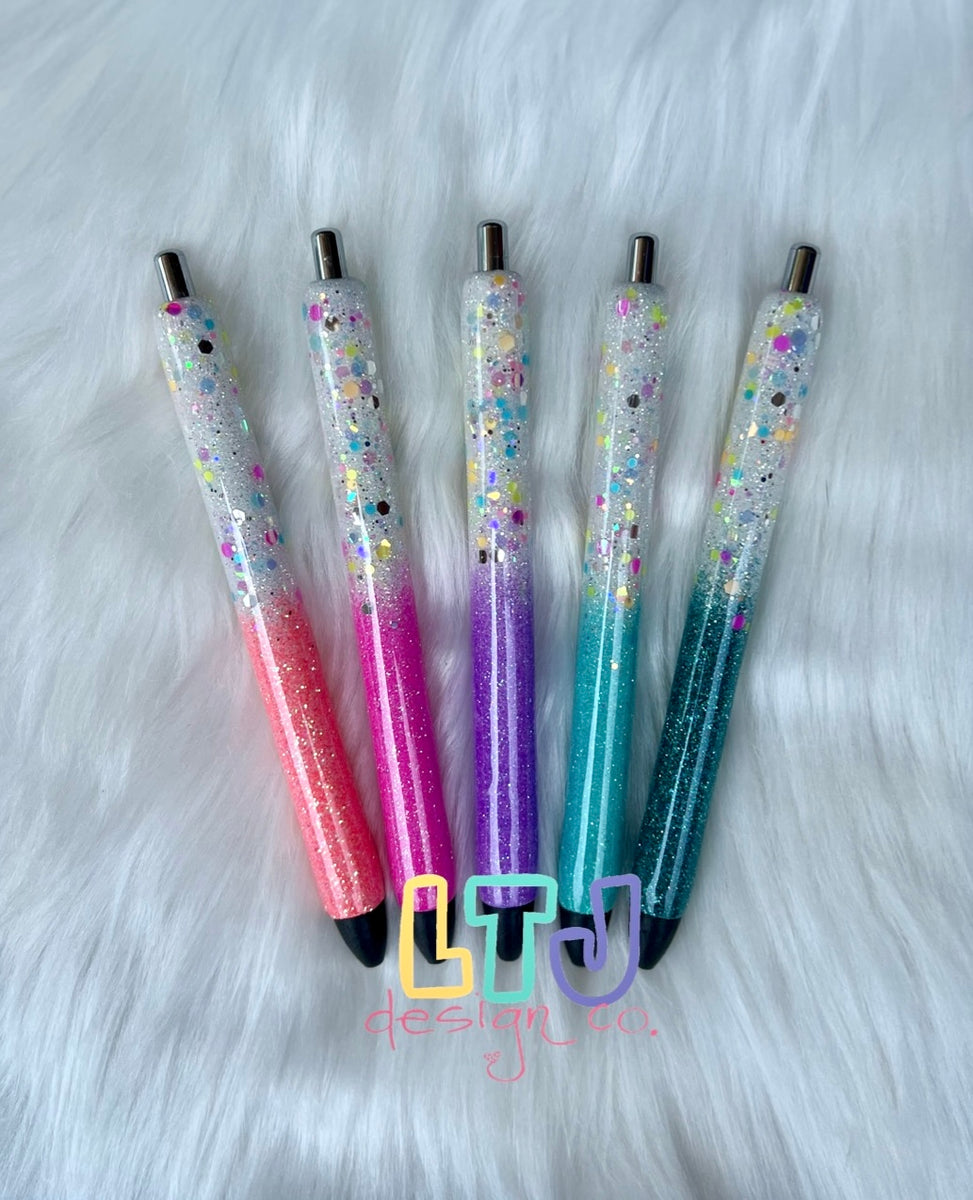 Confetti Glitter Pen | Refillable Gel Pen | Personalized Custom Gifts ...