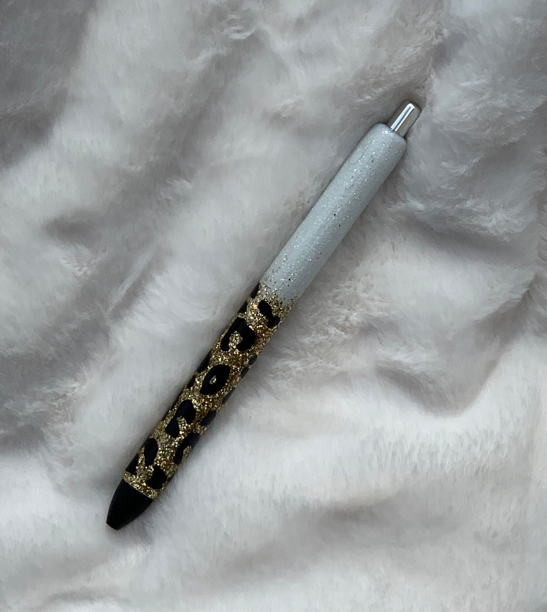 Glitter Leopard Pen | Glitter personalized gel pens | Custom Pens | Cu ...